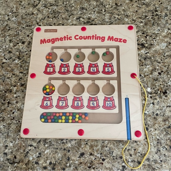 Lakeshore | Toys | Lakeshore Wood Magnetic Counting Maze Red And ...